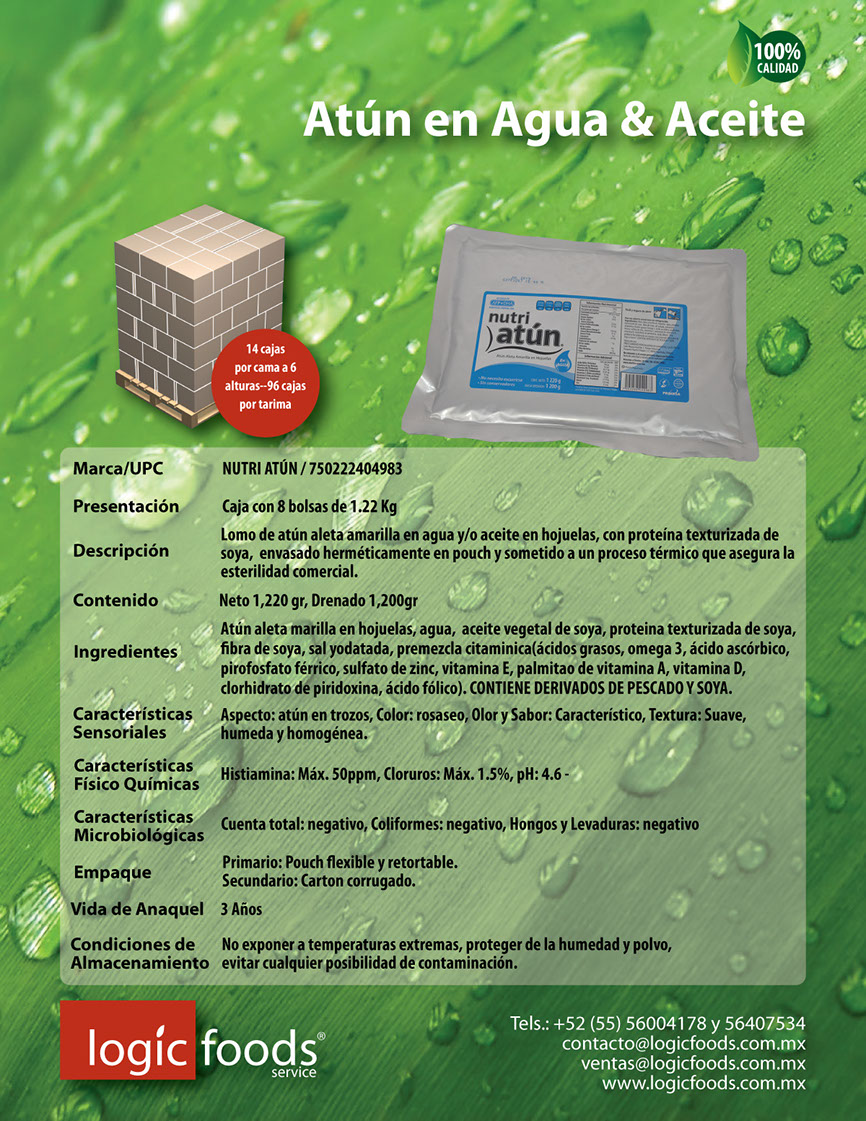 Atun en Agua y Aceite | Logic Foods Service